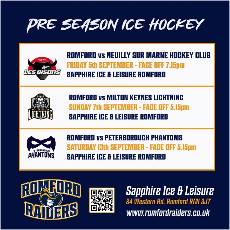 Pre-Season Games Announced! – Romford Raiders